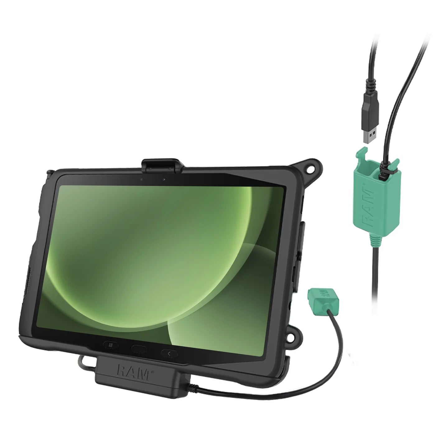 RAM MOUNTS | RAM Power & Dual USB Data Dock for Tab Active5 Pro & 4 Pr