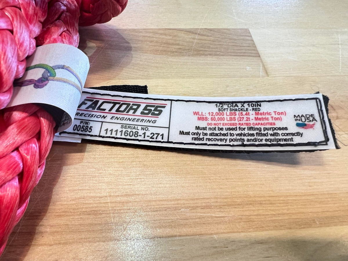 FACTOR 55 | 1/2″ Standard Duty Soft Shackle – Evergreen Offroad