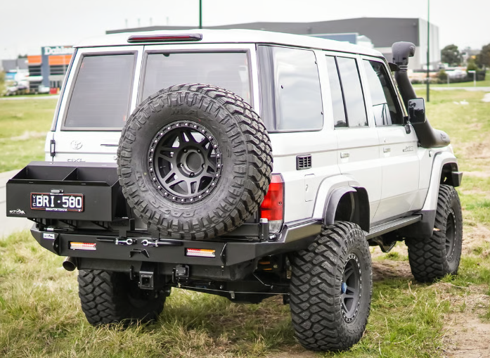 THE CRUISER COMPANY | Land Cruiser 76 Series Rear Tow Bar With Side Pa