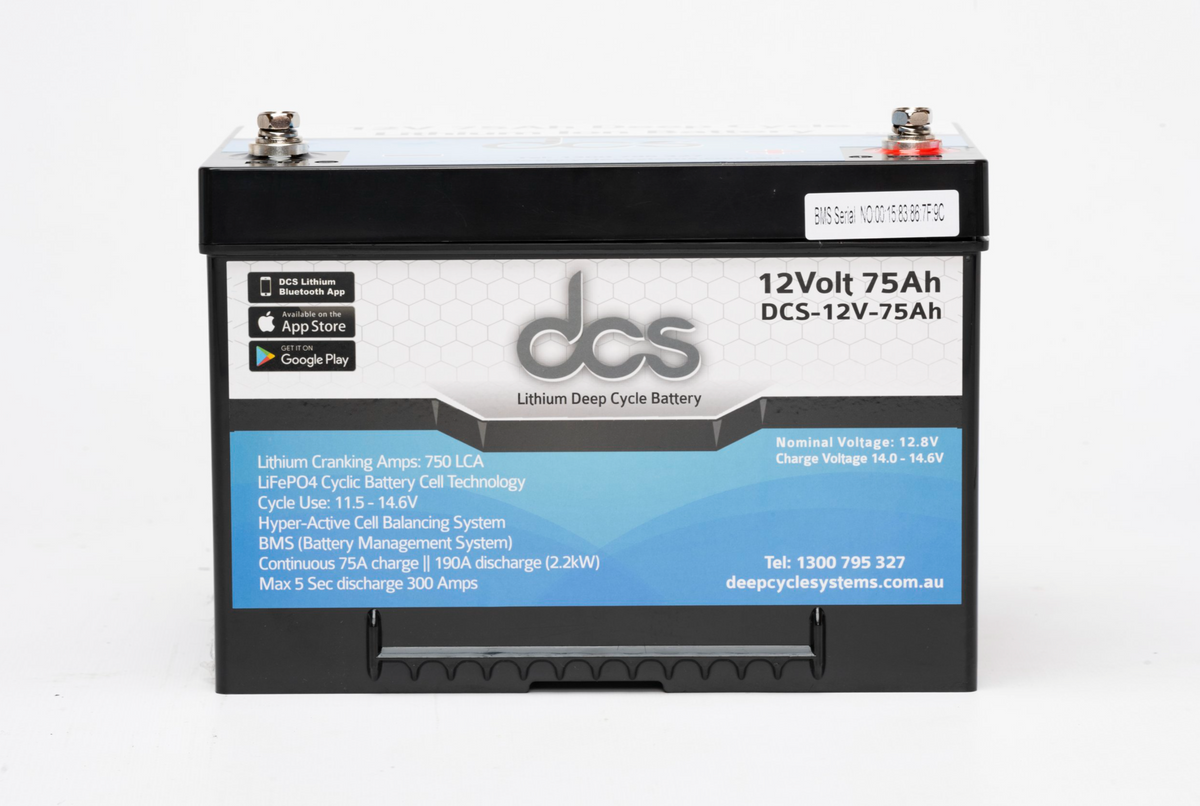 DEEP CYCLE SYSTEMS (DCS) | 12V 75AH Deep Cycle LIFEPO4 Battery ...