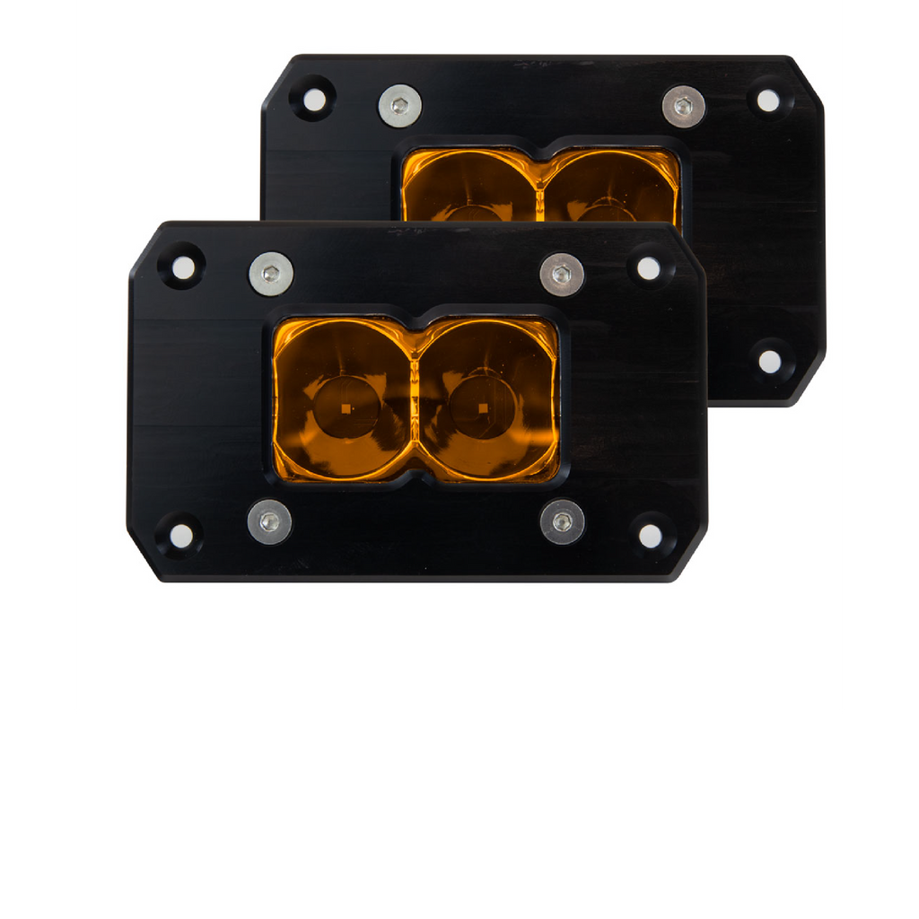 BA-2 Flush Mount Amber LED Light Pod - 2 Pack | Heretic Studio
